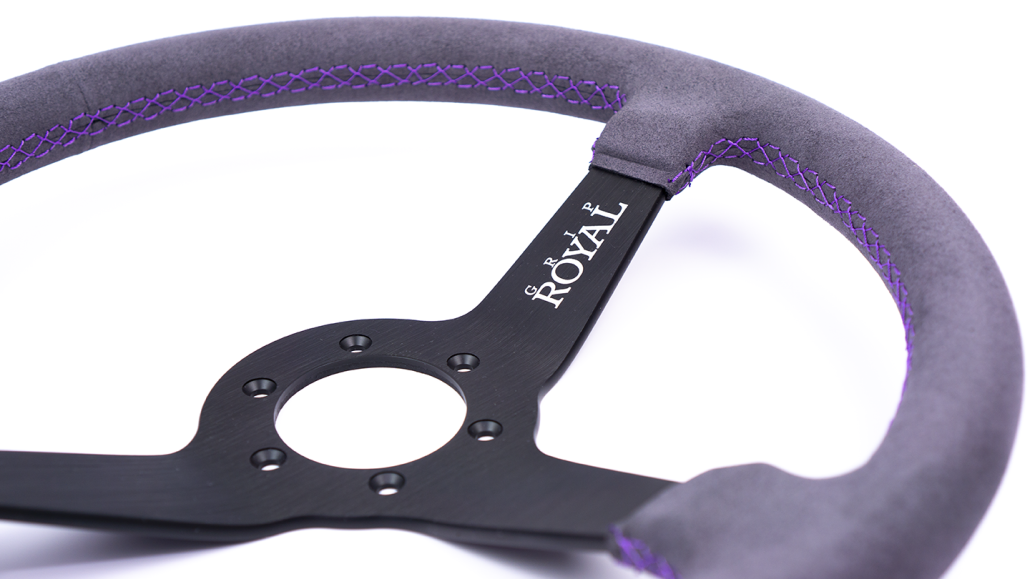 Brute - 350mm - Grey Suede - Purple Stitch - Grip Royal