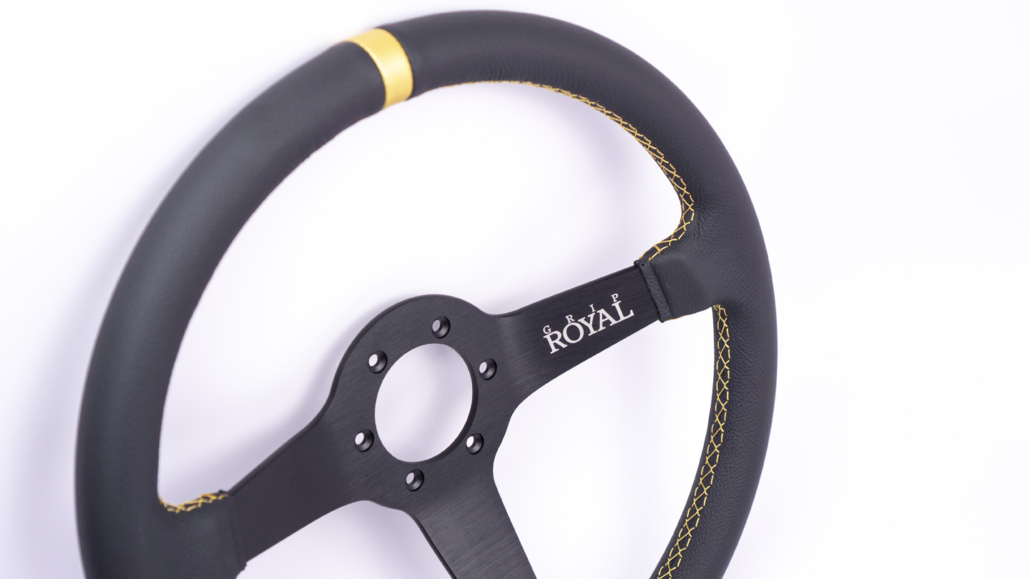 Brute - 350mm - Leather - Gold TDC - Gold Stitch - Grip Royal