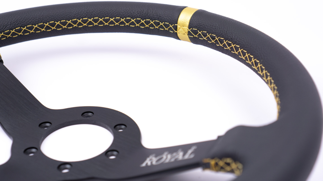 Brute - 350mm - Leather - Gold TDC - Gold Stitch - Grip Royal