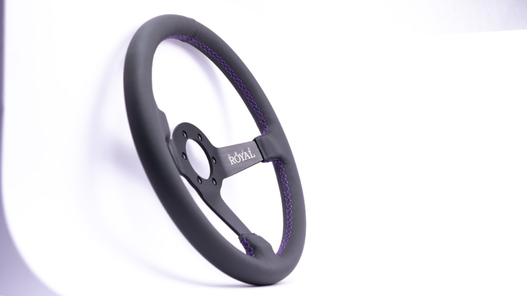 Brute - 350mm - Leather - Purple Stitch - Grip Royal